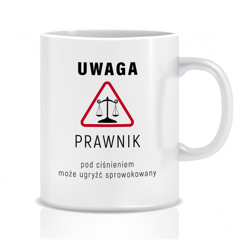 Kubek dla prawnika (uwaga prawnik) - mitzu.pl